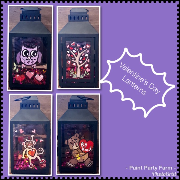 Valentine’s Day Lanterns | Paint Party Farm